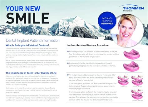 Pdf Dentures Thommen Medical Implant Retained Dentures Your New