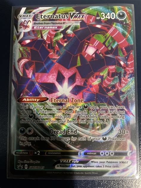 Mavin Pokémon Eternatus V SWSH044 and Vmax SWSH045 FULL ART Black