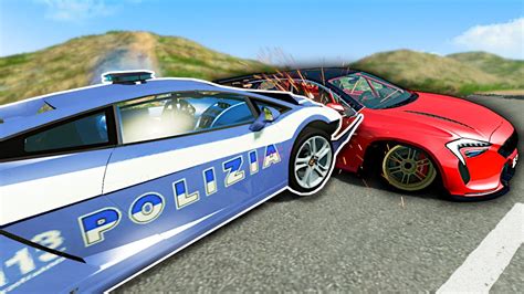 Lamborghini Police Chase Beamng Multiplayer Mod Gameplay Youtube