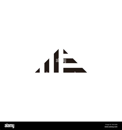 Letter ME Papers Fold Geometric Symbol Simple Logo Vector Stock Vector