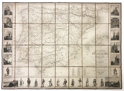 Carte Itineraire Physique Politique Et Routiere De L Espagne Et Du