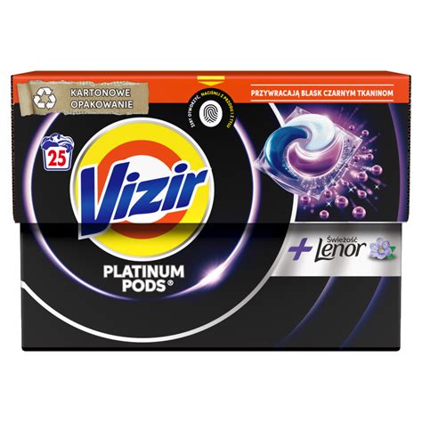 Vizir Platinum PODS Biały kapsułki do prania ciemnych ubrań 25 szt