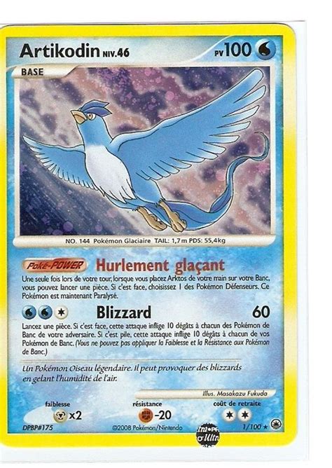 Artikodin 1 100 Diamant Et Perle Aube Majestueuse Carte Pokemon