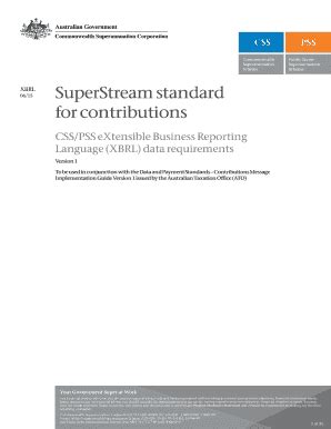 Fillable Online Employer Pss Css Gov SuperStream Standard For