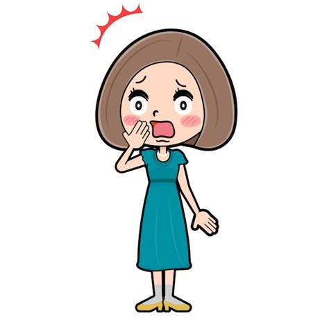 Premium Vector Cute Cartoon Character Women Surprise