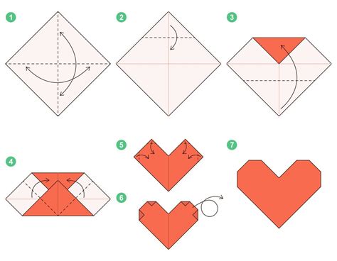 tutorial de esquema de origami de corazón modelo en movimiento