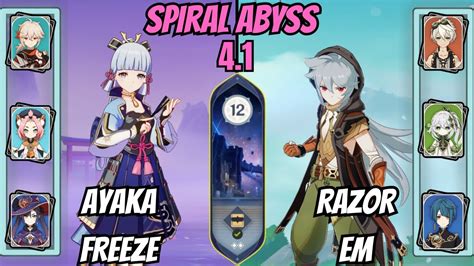 Ayaka Freeze Full EM Razor Thundering Furry 4 1 Spiral Abyss Floor