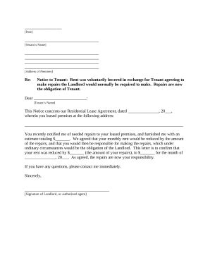 Free Editable Landlord Letter Templates In Ms Word Doc Pdffiller