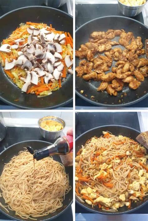 Asia Nudelpfanne mit Gemüse und Hähnchen Lydiasfoodblog