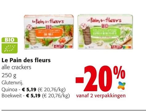 Le Pain Des Fleurs Alle Crackers G Quinoa Boekweit Promotie Bij