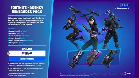 Fortnite AGENCY RENEGADES PACK RETURNS YouTube
