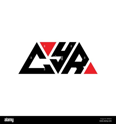 Diseño de logotipo de letra de triángulo CYR con forma de triángulo