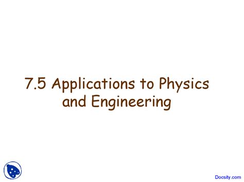 physics and engineering calculus ii lecture slides docsity
