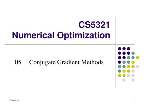 cs5321 numerical optimization ppt download
