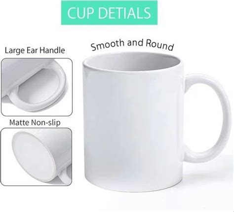 Plain White Sublimation Ceramic Mug 11onz Capacity 350ml Size