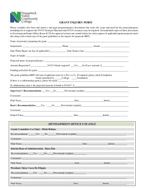 Fillable Online Free Sample Grant Application Forms In Pdfms Word