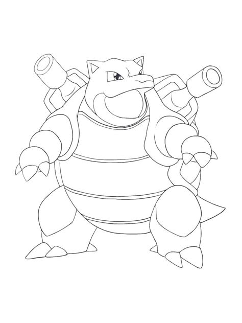 Coloriage Pokémon Tortank télécharger et imprimer gratuit sur