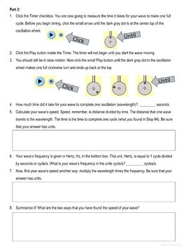 Wave On A String PhET Lab By Sunrise Science TPT
