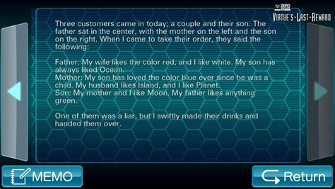 Screenshot Of Zero Escape Volume Virtue S Last Reward Ps Vita