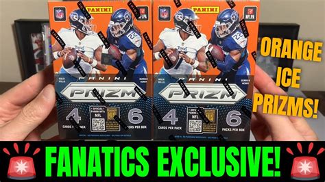 Fanatics Exclusive Orange Ice Prizms In These Prizm Football