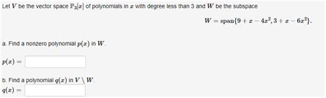solved let v be the vector space p 3[x] of polynomials in x