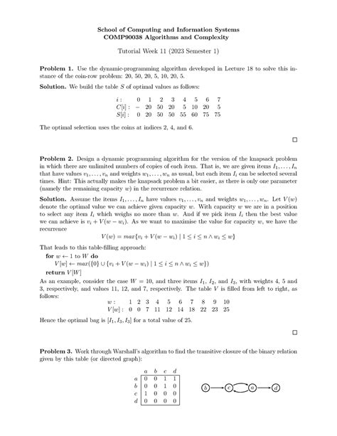 exercise week11 solutions school of computing and information systems comp90038 algorithms and