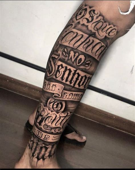 Pin De Patrick Figueiredo Em Letreiro Victoe Tatuagem Na Perna