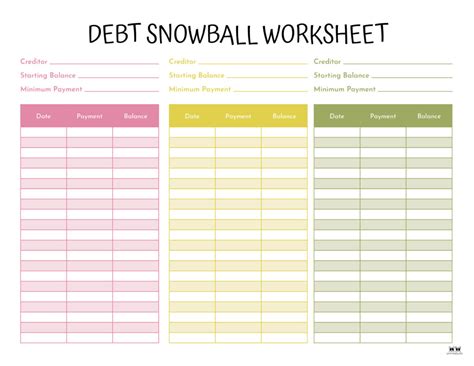 BUNDLE Debt Snowball Sheet And Debt Payoff Plan Printable 56 OFF