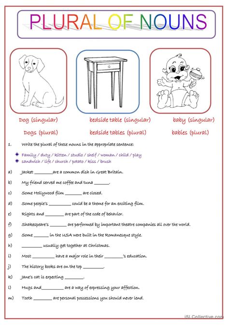 Plural Of Nouns English ESL Worksheets Pdf Doc