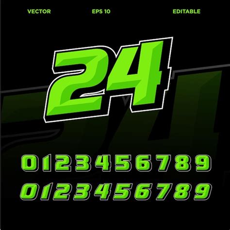 Premium Vector Racing Number Effect Design Vector Full Editable