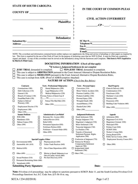 Sc Court Of Common Pleas Forms Berkeley County CountyForms