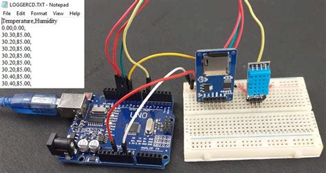 Logging Temperature And Humidity Data On Sd Card Using Arduino