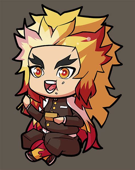 Chibi Rengoku Demon Slayer Digital Art By Kiem Thuong Phan Fine Art