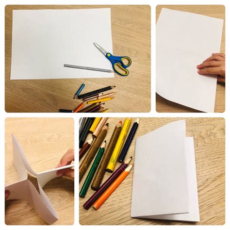 Mini Buch basteln aus DIN A4 Papier Schritt für Schritt Anleitung