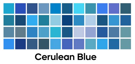 color azul moderno conjunto de paleta de vectores colección de