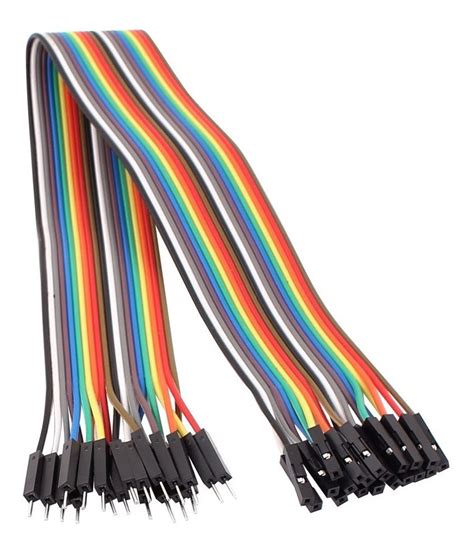 Cabo Jumper 20cm Macho X Femea 40 Pcs P Protoboard Mercado Livre