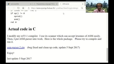 lecture on compiler parsing part 2 4 writing a recursive descent parser youtube
