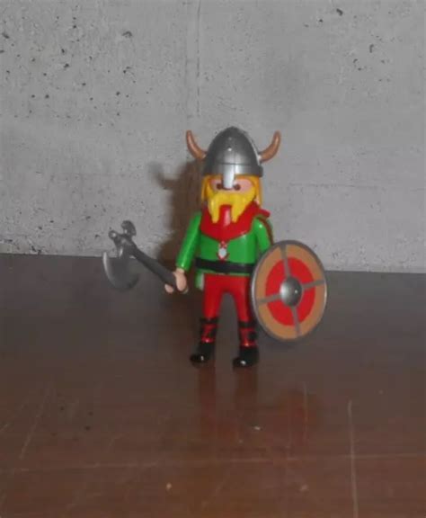 LOT FIGURINE PLAYMOBIL Personnage Viking Chevalier Moyen Age EUR 2 10