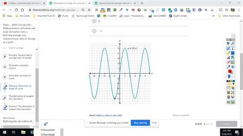 how to estimate derivative from a graph youtube