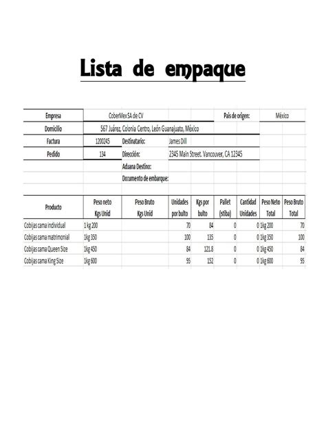 Lista De Empaque By Cobermex Issuu