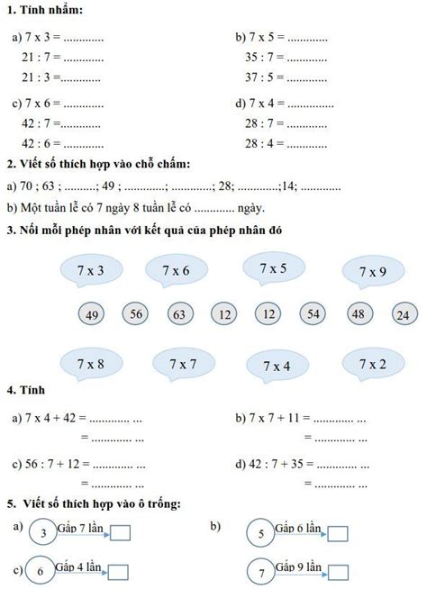 Ôn tập phép nhân chia lớp 3 Bí quyết và bài tập hiệu quả