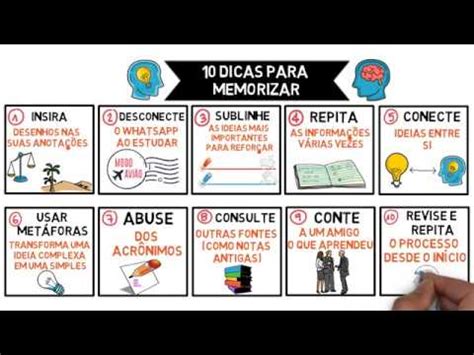 10 dicas para você MEMORIZAR o que ESTUDA Como Fixar o Conteúdo