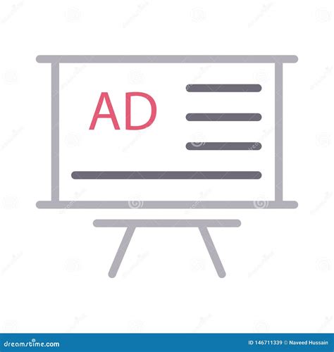 L nea Fina Icono De La Presentaci n Del Vector Del Color Ilustración