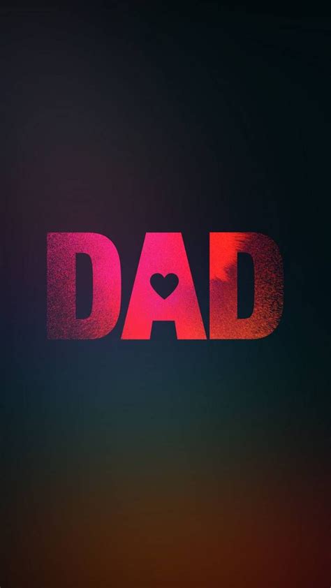 The Word Dad Written In Red And Pink On A Black Background
