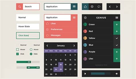 Top Free Web Ui Kits Templates Flat Ui Flat Web Design Ui Kit
