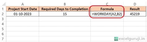 mastering excel workday function efficient date calculations excel guruji