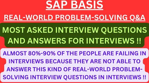 sap basis real world problem solving qanda most asked interview qanda of problem solving in sap