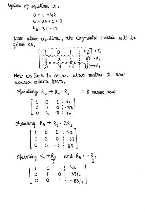 [solved] solve the following system of linear equations using gauss jordan course hero