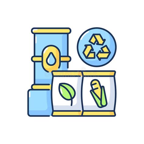 Icono De Color Rgb De Materias Primas Ilustración del Vector