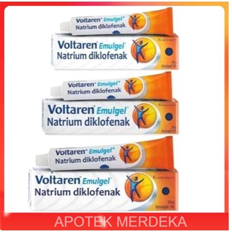 Jual Voltaren Emulgel 10 Gram 20 Gram 50 Gram Gel Penghilangkan